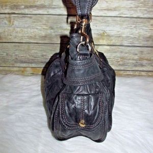 Gianni Bini | Bags | Gianni Bini Black Leather Shoulder Bag Hobo Tote ...